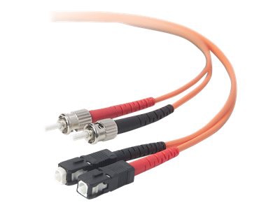 Belkin 2m ST/SC OM1 62.5/125 Multimode Duplex Fiber Patch Cable ...