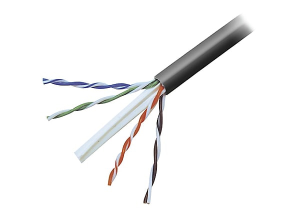 Belkin Cat6 1000ft Black Stranded Bulk Cable, PVC, 4PR, 24 AWG, 1000 ...
