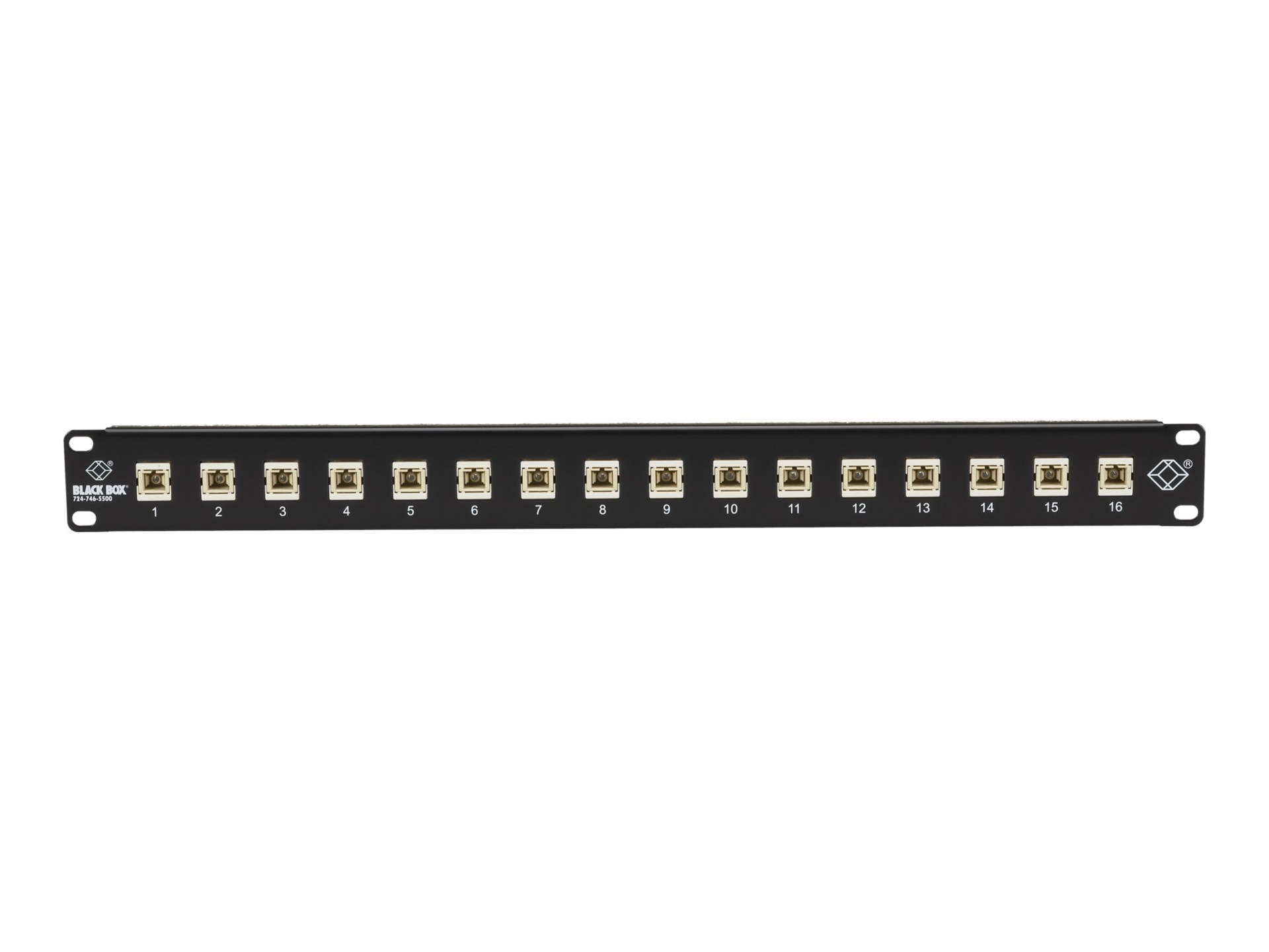 Black Box Fiber Patch Panel 1U 16 x SC Simplex Connectors MMF or SMF ...