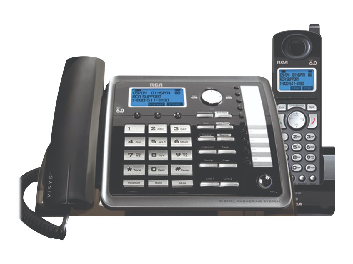 RCA ViSYS 25255RE2 - cordless phone - answering system with caller ID ...