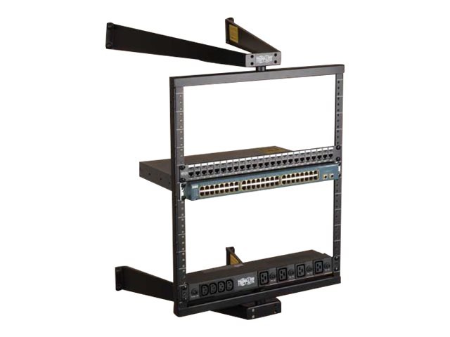 Tripp Lite 12U Wall Mount 2-Post Open Frame Rack Hinged Pivoting Flat ...