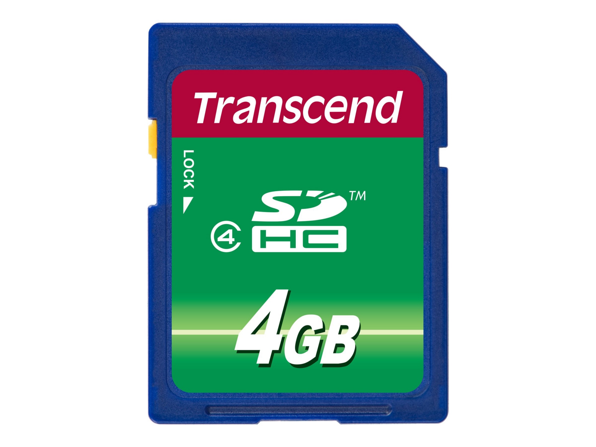 Transcend - flash memory card - 4 GB - SDHC - TS4GSDHC4 - Flash Memory ...