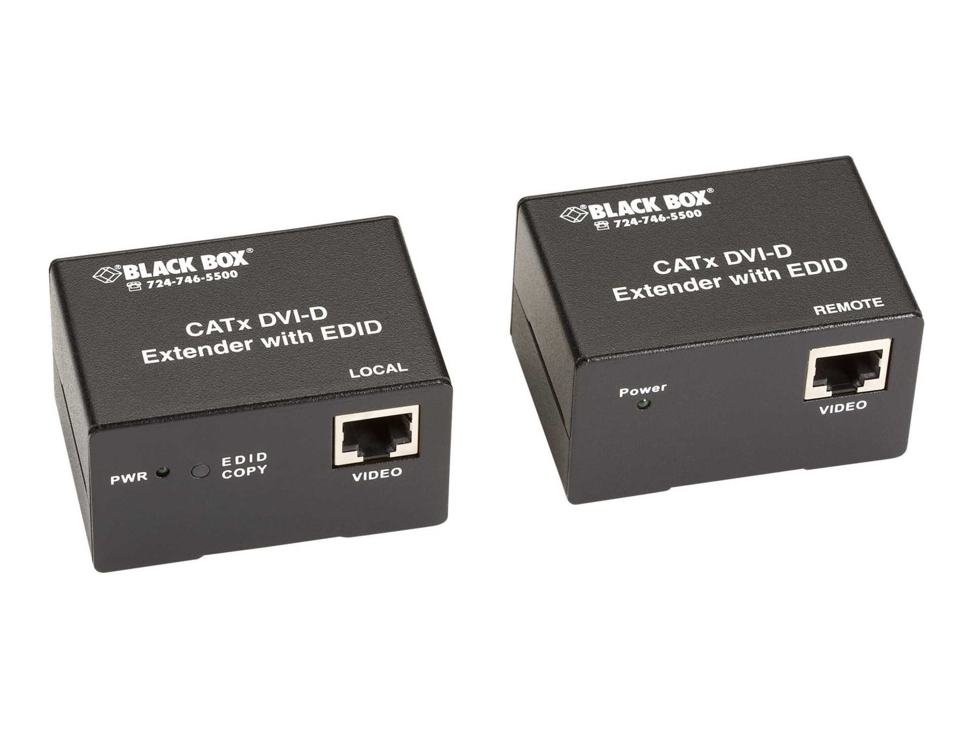 Black Box Micro Extender DVI-D - video extender - ACS2001A-R3 - Audio ...