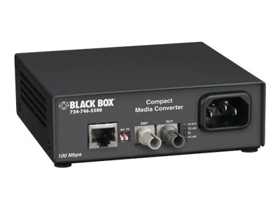 Black Box Compact Media Converter - fiber media converter - 100Mb LAN ...