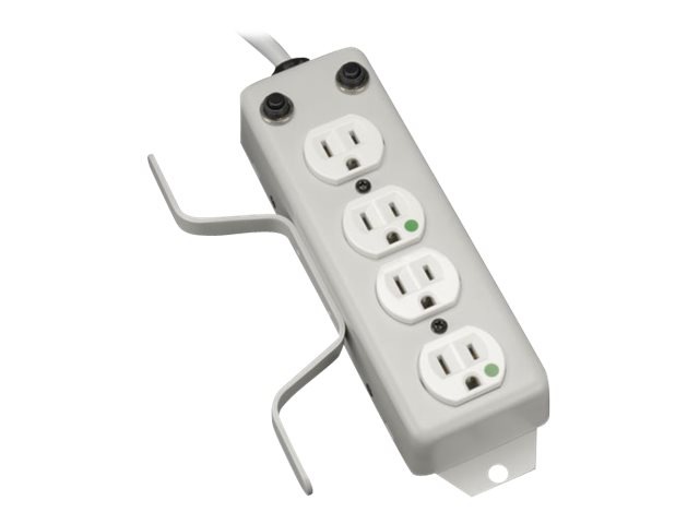 Tripp Lite Power Strip Medical Cord Wrap Drip Shield 4 Outlet 10ft Cord ...
