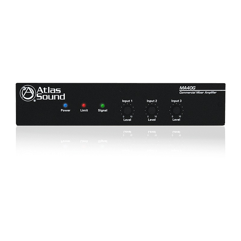 Atlas 40 Watt 3-Channel Mixer Amplifier - 3-MA40G - Microphones & Audio ...