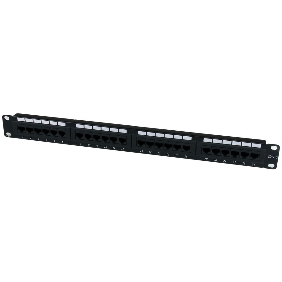 StarTech 24 Port CAT6 Patch Panel 110 Type Rack Mount Patch Panel 1U