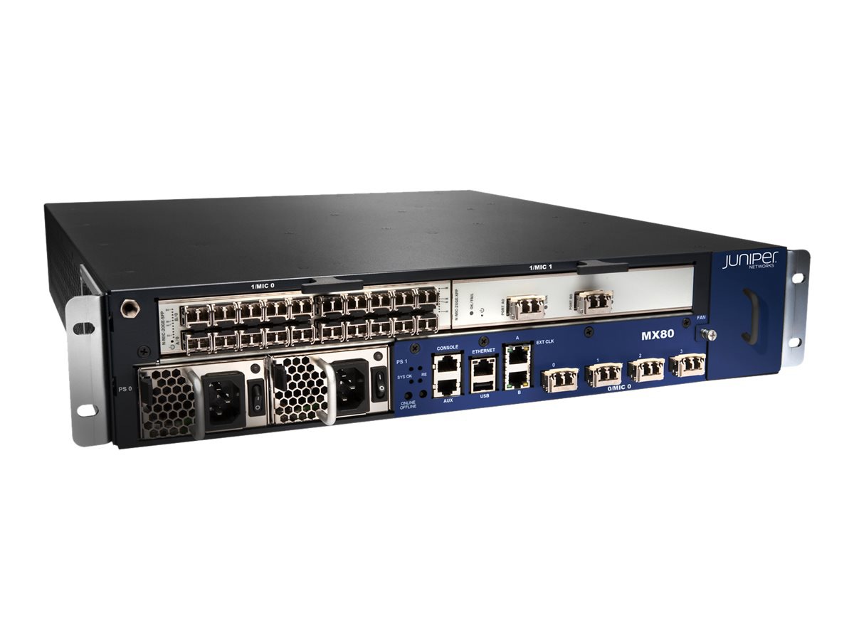 Juniper Networks MX-series MX80 - router - rack-mountable - MX80-T-DC ...
