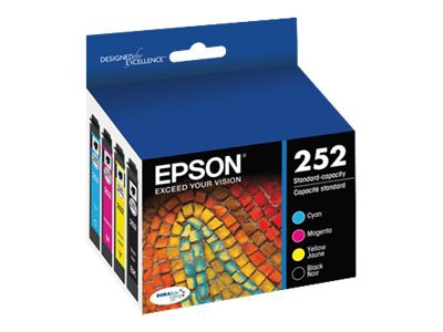 Epson 252 - color (cyan, magenta, yellow, black) - original - ink ...