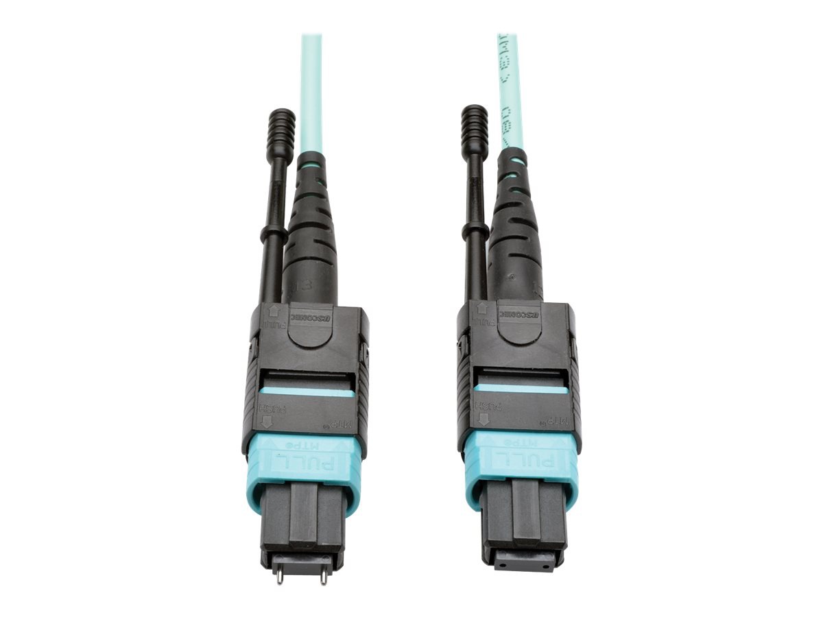 Tripp Lite MTP/MTO Multimode Cable 12 Fiber 40 GbE OM3 Aqua M/F 32ft ...