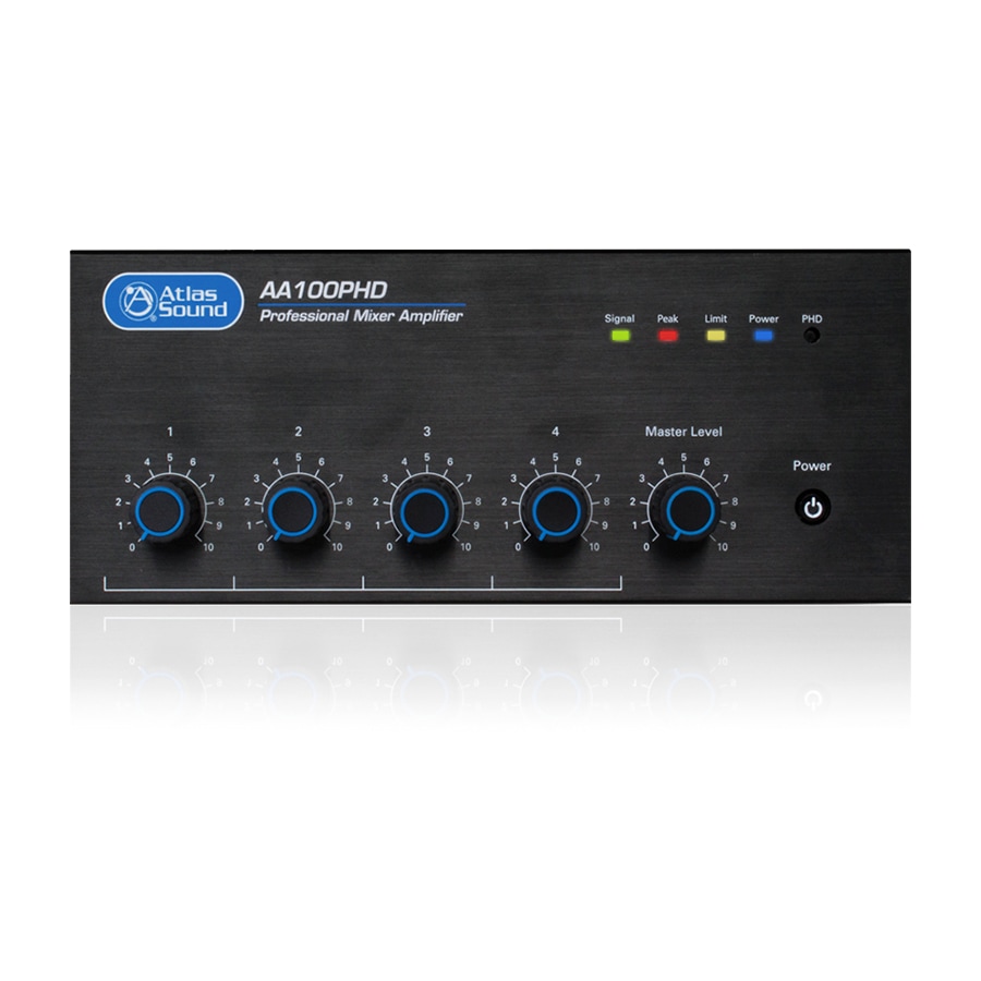 Atlas Sound AA100PHD mixer amplifier - 4-channel - AA100PHD ...