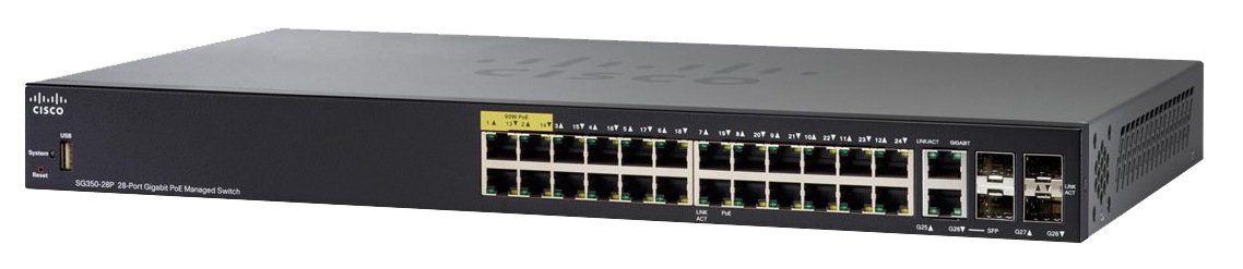 Cisco Small Business SG350-28P - switch - 28 ports - managed - rack ...