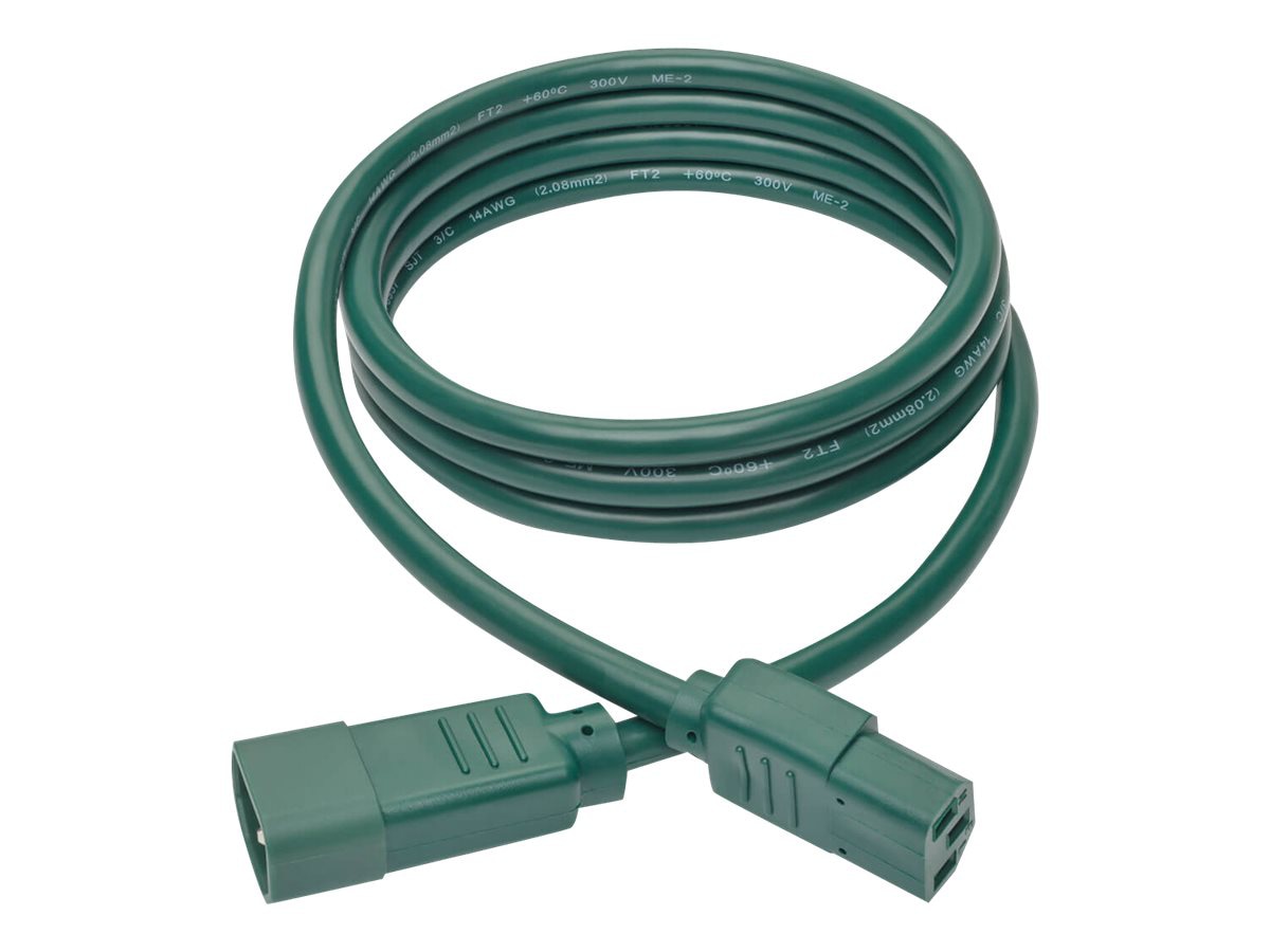 Eaton Tripp Lite Series Heavy-Duty PDU Power Cord, C13 to C14 - 15A, 250V, 14 AWG, 6 ft. (1.83 m ...