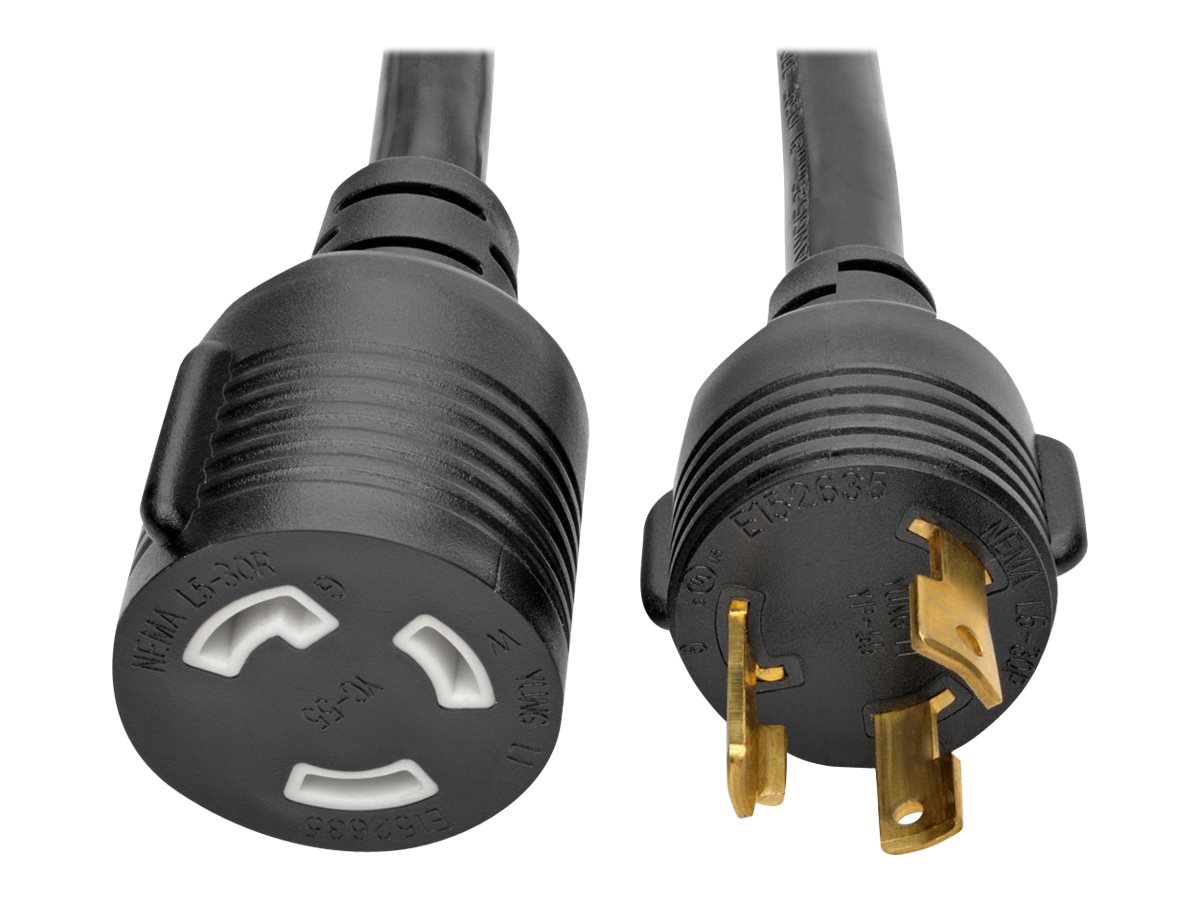 Eaton Tripp Lite Series Power Extension Cord, NEMA L5-30P to NEMA L5-30R- Heavy-Duty, 30A, 125V ...