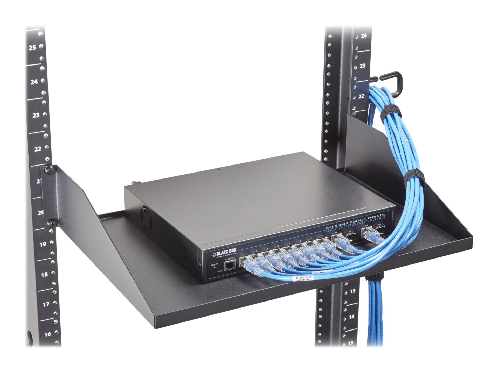 Black Box Heavy-Duty Solid, Fixed rack shelf - 2U - RMTS00 - Power ...