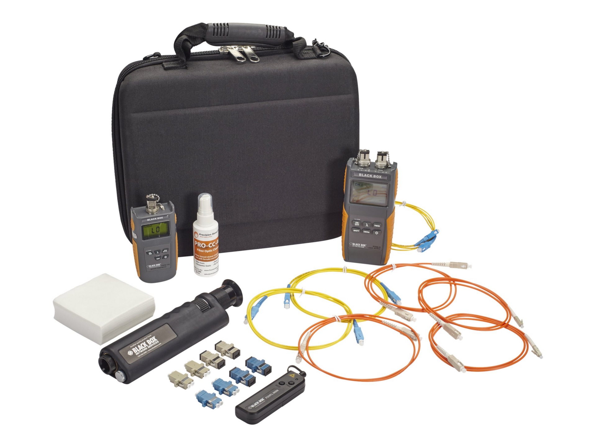 Black Box Optical Light Test Set Quad Mode Source - network tester kit ...