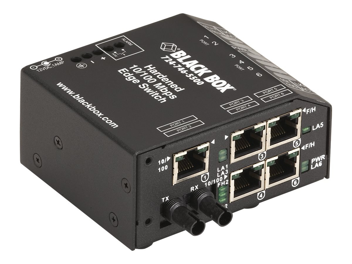 Black Box Heavy-Duty Edge Switch Hardened - switch - 6 ports - LBH150AE ...