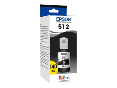 Epson T512 Black Ink Bottle with Sensor for EcoTank Printer - T512020-S ...