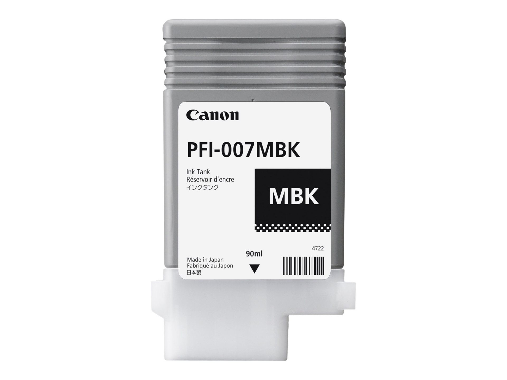 Canon PFI-007MBK - matte black - original - ink tank - 2142C001 - Inkjet Cartridges - CDW.com