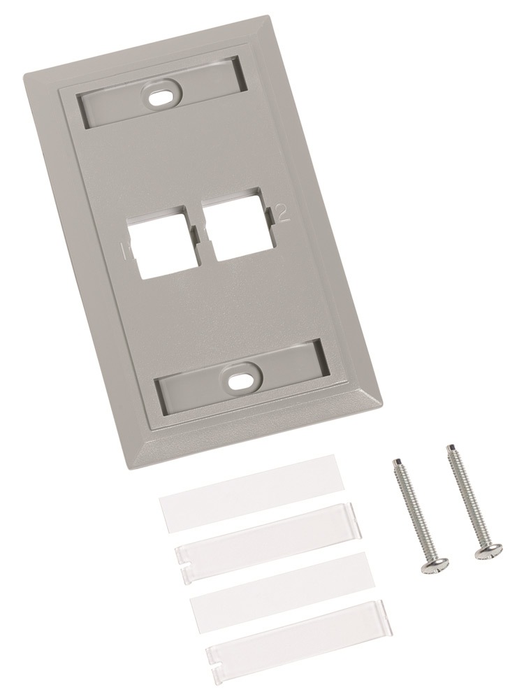 CommScope M Series Dual Port L Type Flush Mounted Faceplate - Gray ...