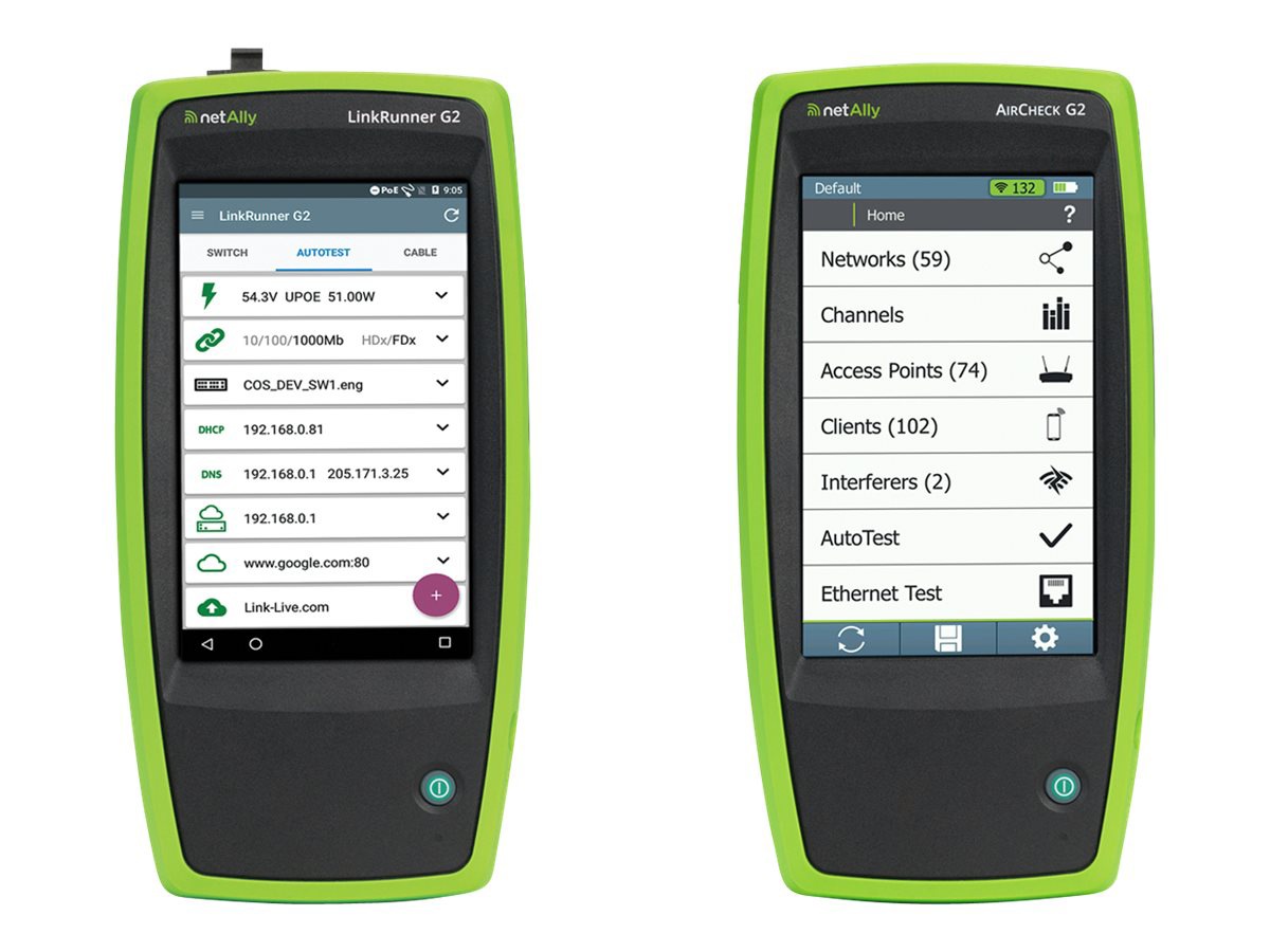 NetAlly LinkRunner G2 Kit & AirCheck G2 with Test Accessory Kit ...