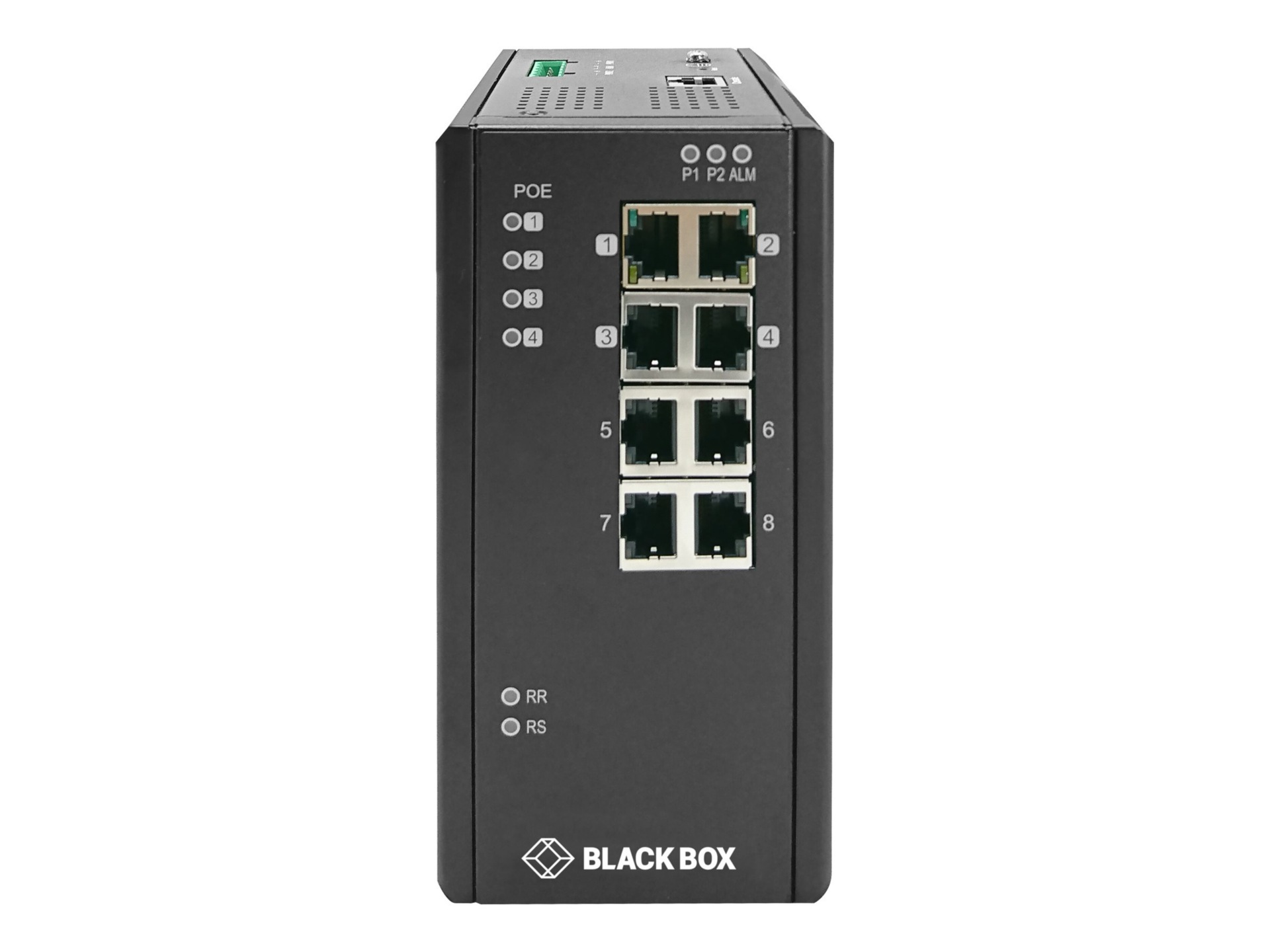 Black Box Industrial Extreme 8-port Ethernet Switch, 4xPoE+ Gigabit ...