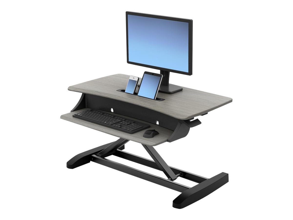 Ergotron WorkFit Z Mini standing desk converter rectangular dove gray 33 458 917 Sit Stand Desks CDW