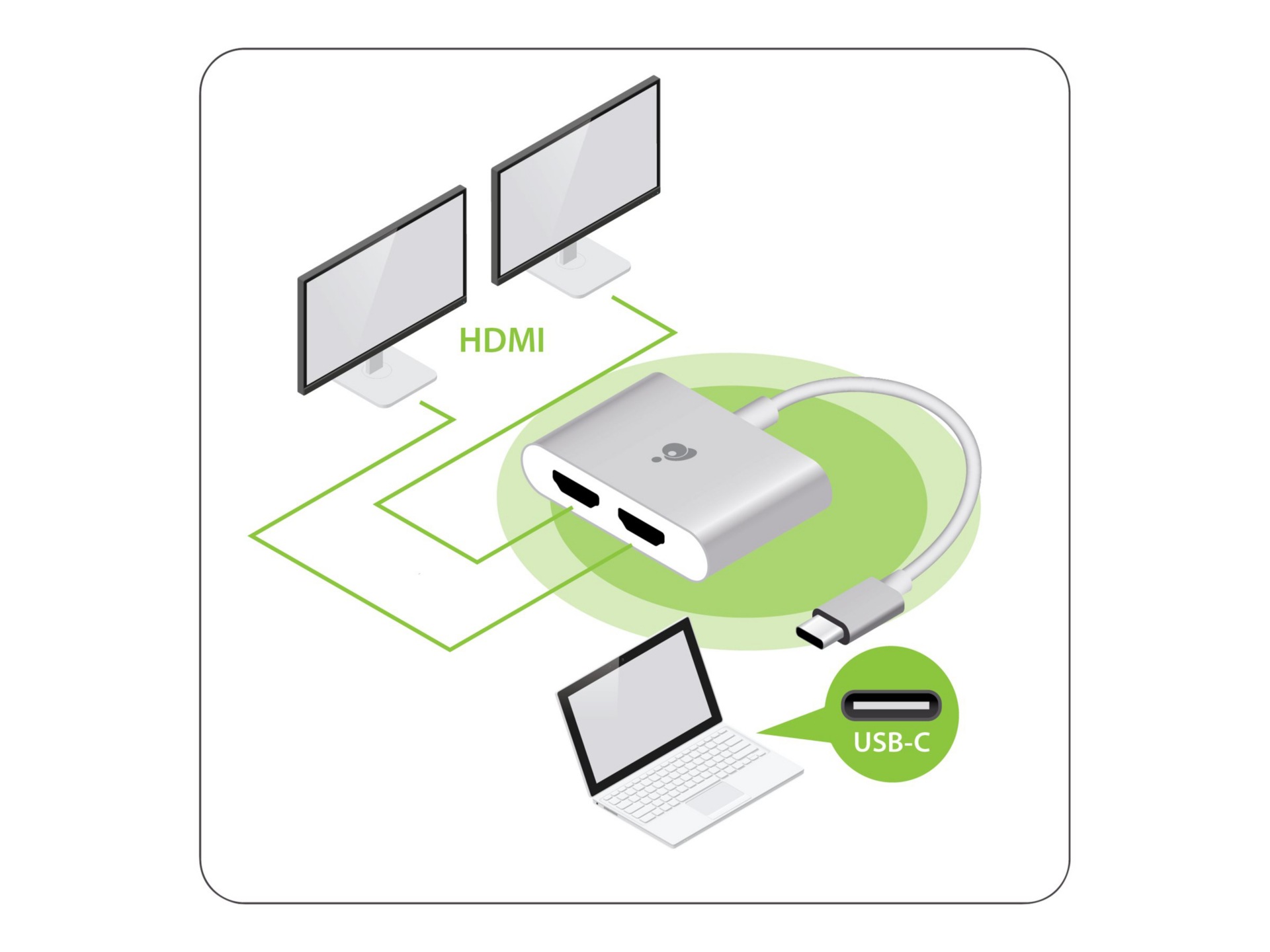 IOGEAR USB-C to Dual 4K Adapter - GUC3CHD22 - USB Adapters - CDW.com