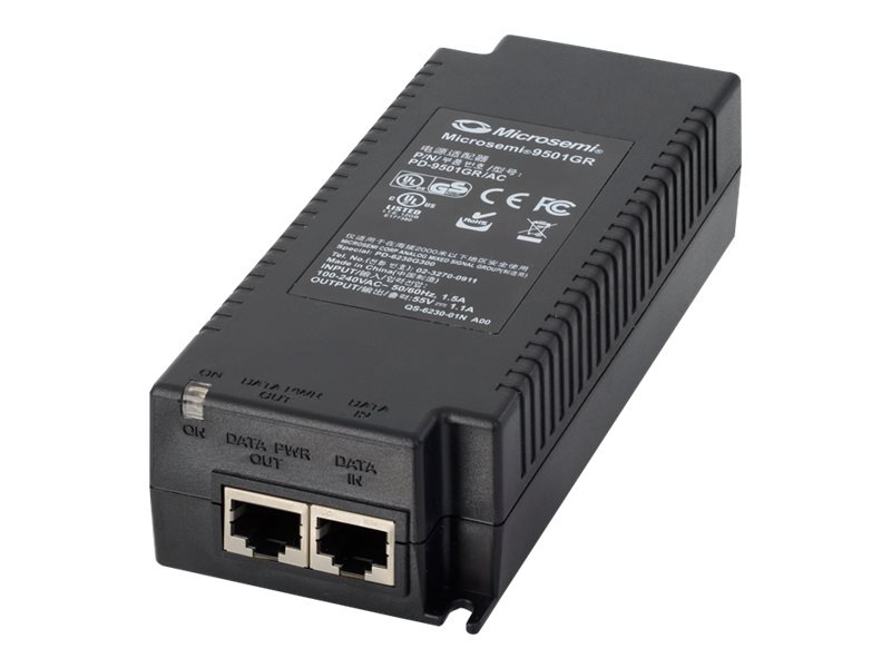Microchip PD-9501GR - PoE injector - 60 Watt - PD-9501GR/AC-US ...