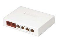 Panduit Mini-Com Surface Mount Box, 6 Port, Off White - CBXD6IW-A ...