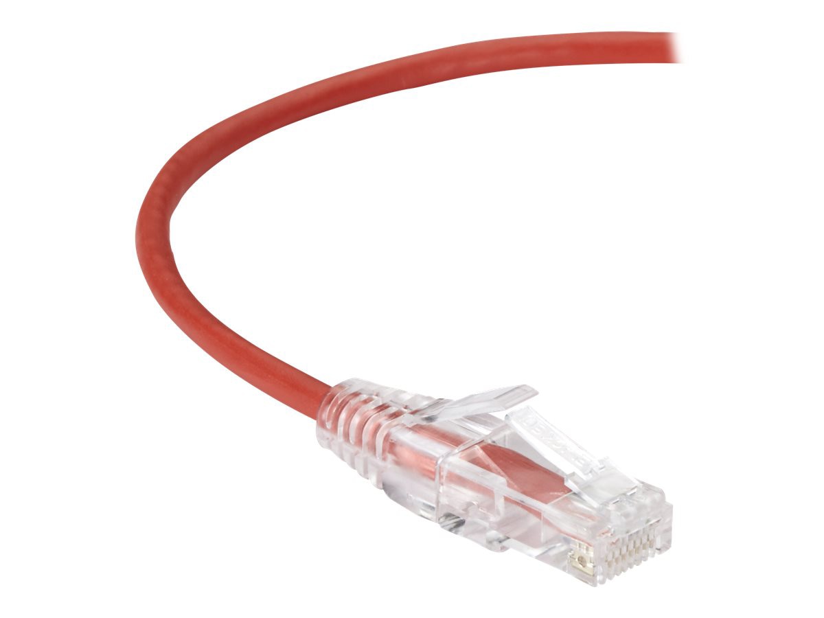 Black Box Slim-Net patch cable - 15 ft - red - C6APC28-RD-15 - Cat 6 ...
