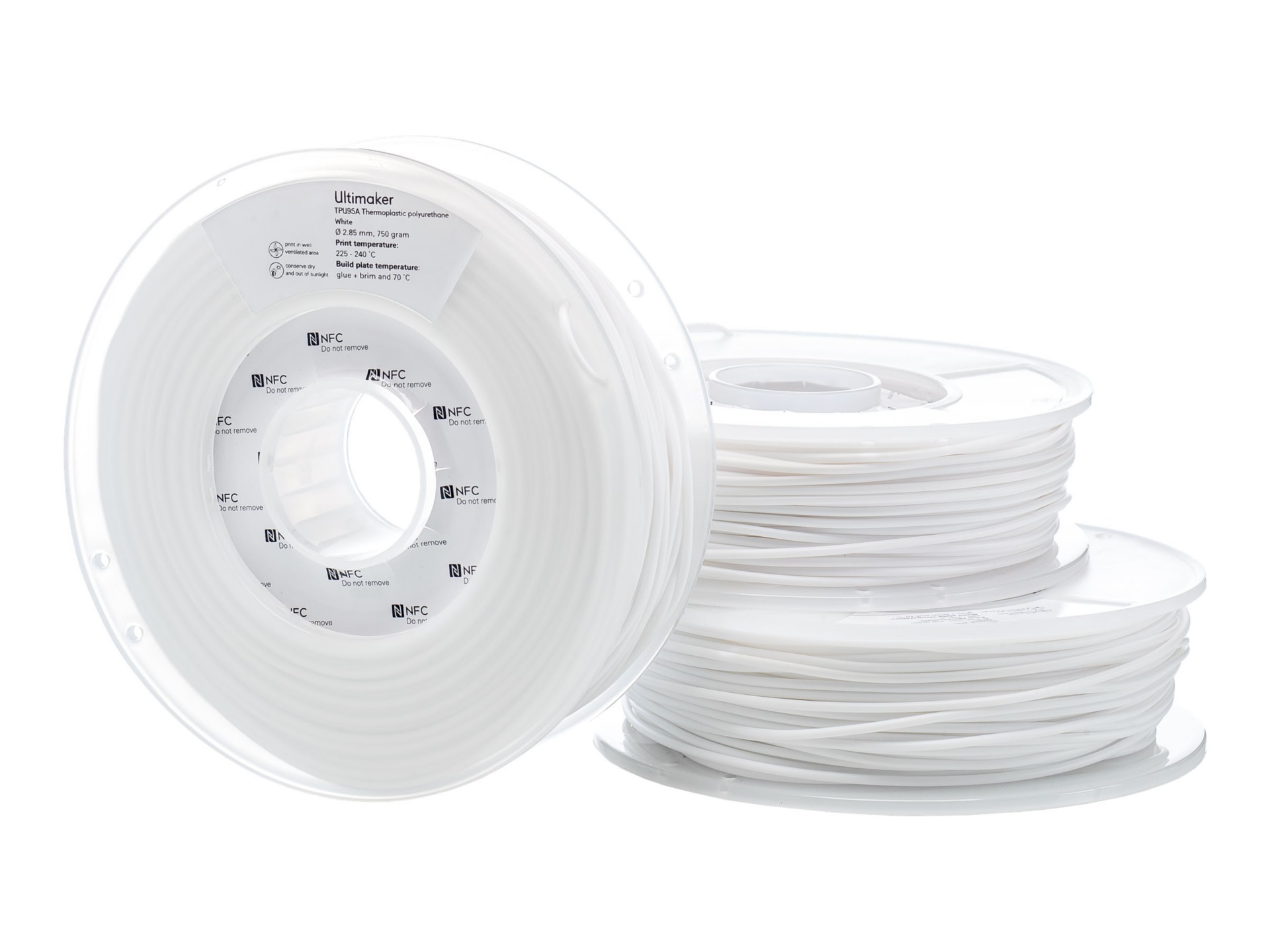 Teq Ultimaker Thermoplastic Polyurethane 95A Filament - White - UM-TPU ...