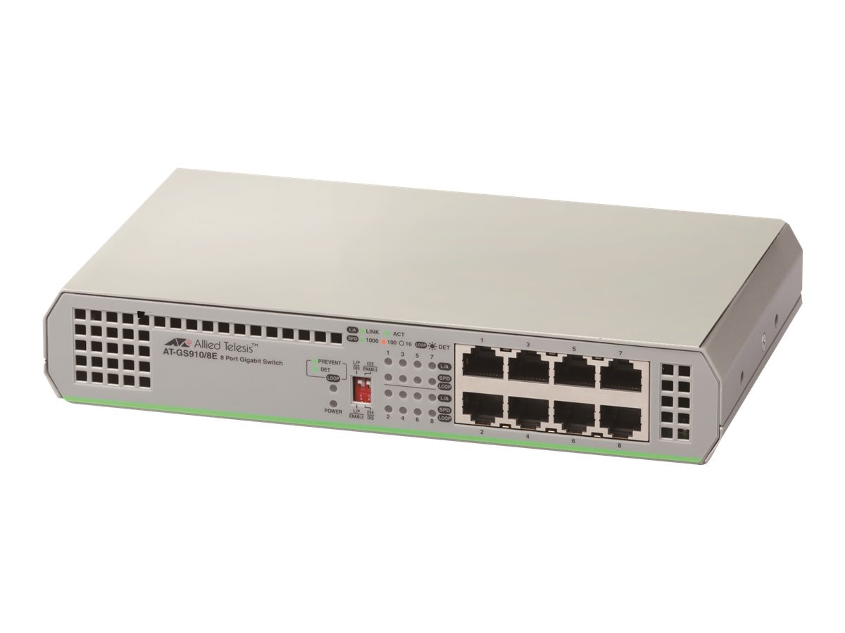Allied Telesis CentreCOM AT-GS910/8E - switch - 8 ports - AT-GS910/8E-10 - Switches - CDW.com