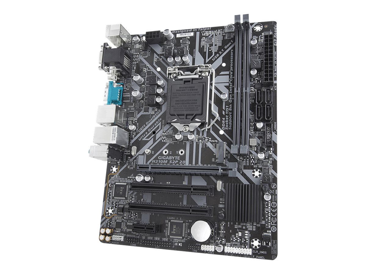 Gigabyte H310M S2P 2.0 - 1.0 - motherboard - micro ATX - LGA1151 Socket - H - H310M S2P 2.0 ...