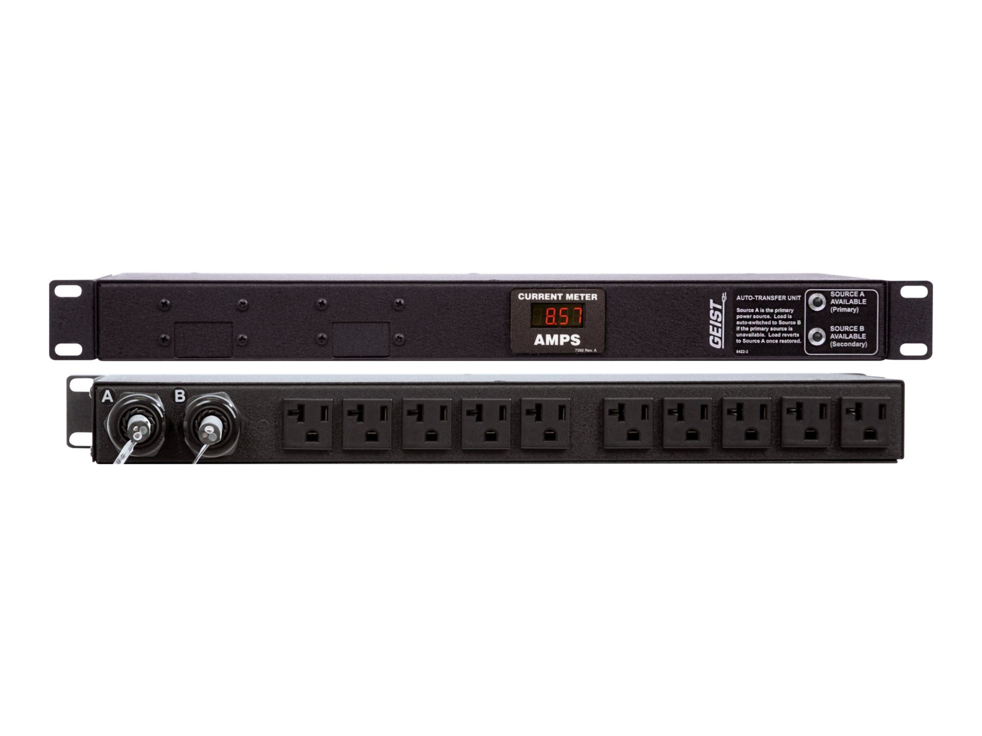 Geist Auto Transfer Switch Metered ATRAN102-102R20TL5 - power ...