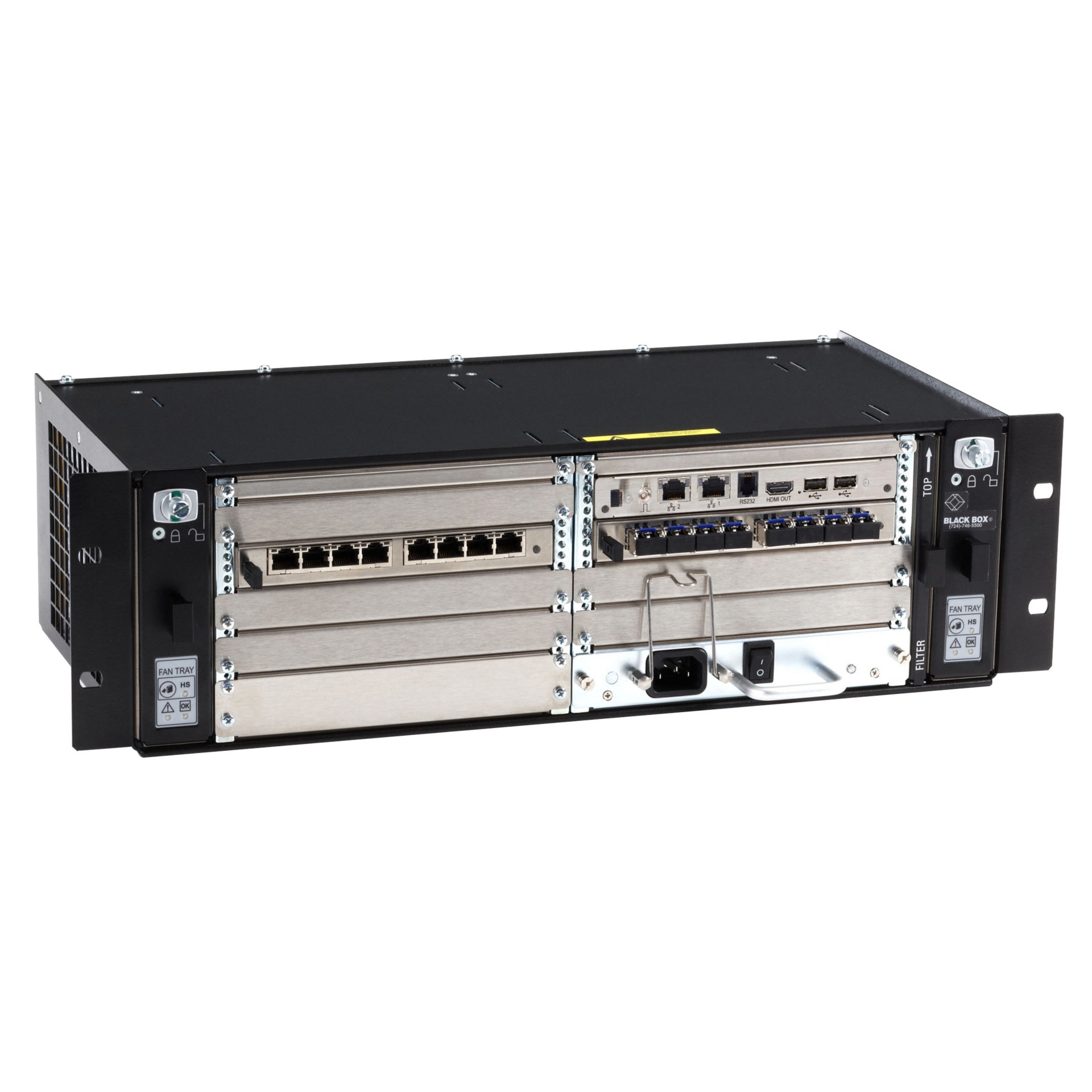 Black Box DKM FX KVM Matrix Switch Chassis 48-Port - KVM / audio ...