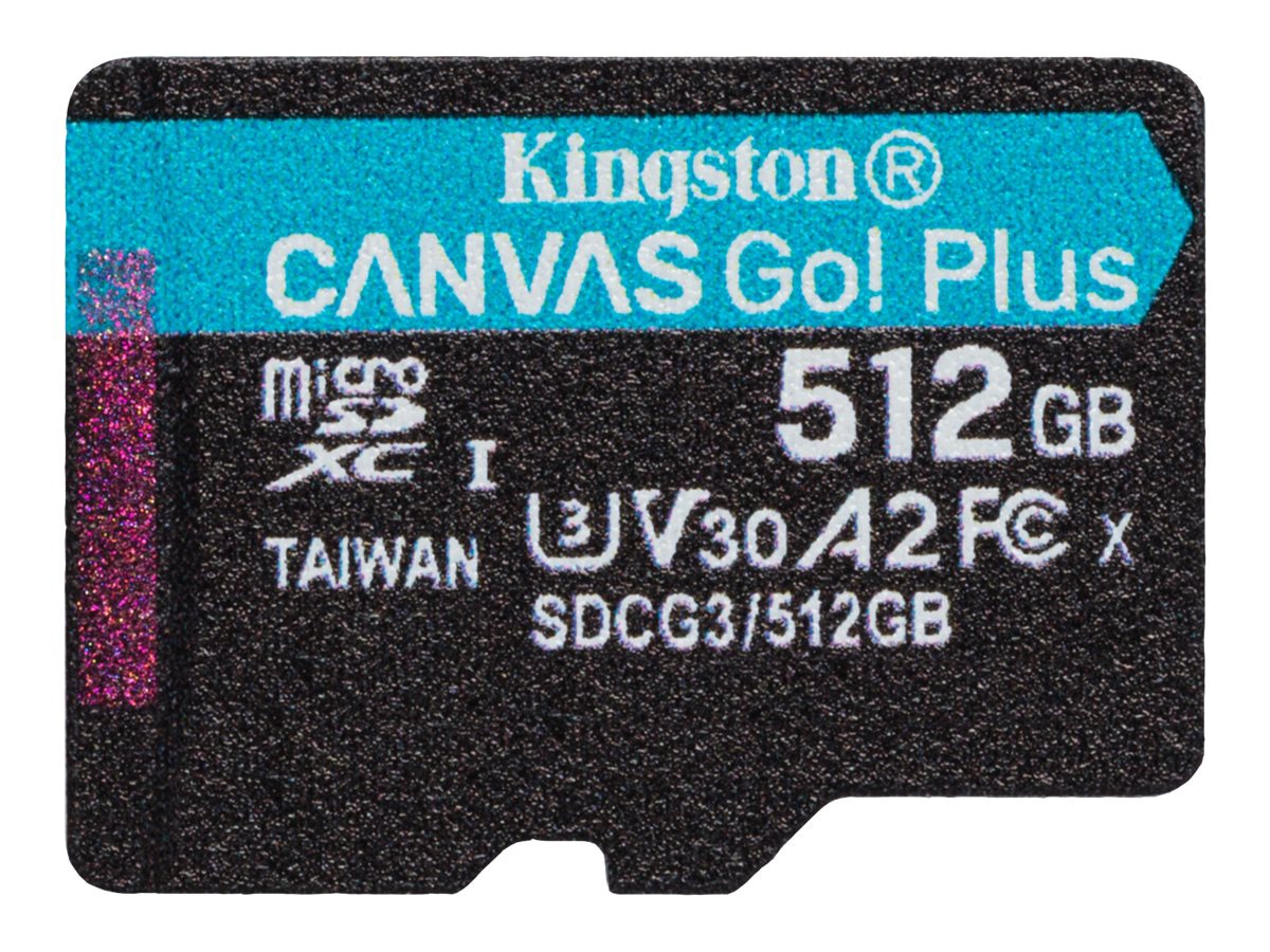 Kingston Canvas Go! Plus - flash memory card - 512 GB - microSDXC UHS-I ...