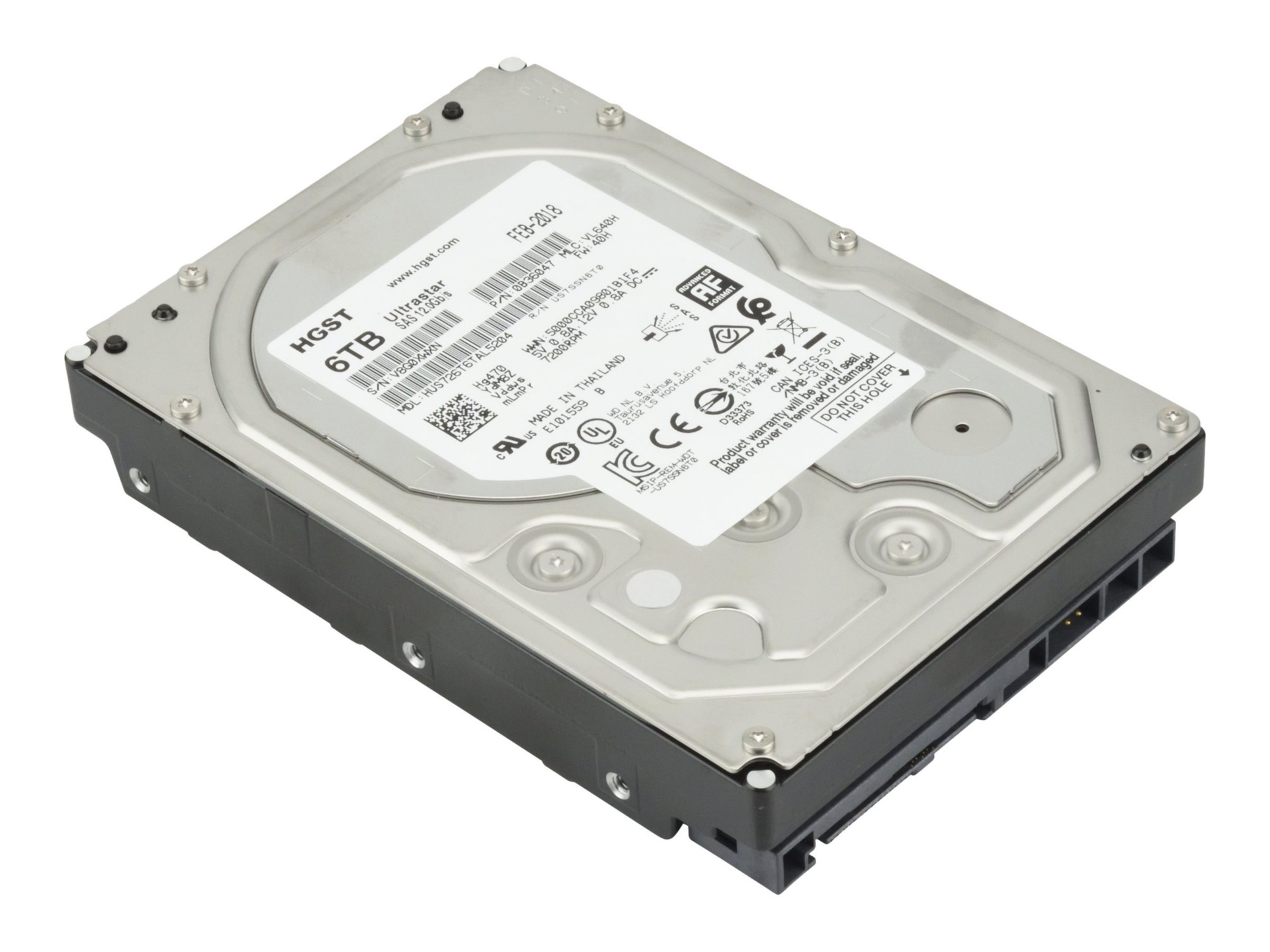 HGST - hard drive - 6 TB - SAS 12Gb/s - HDD-A6TB-HUS726T6TAL5204 ...