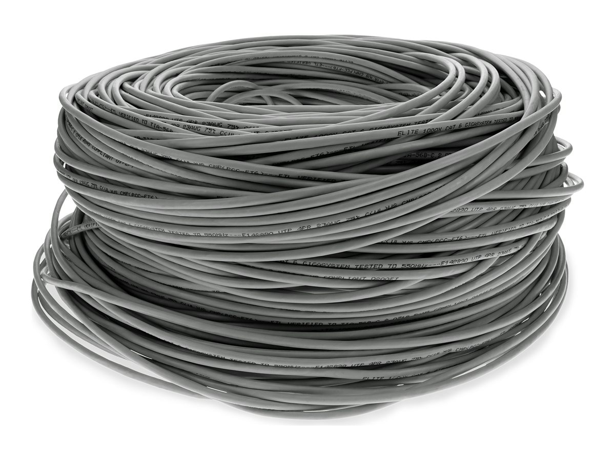 1000ft Non-Terminated Gray CAT 6 PVC Bulk Cable - PRO-CAT6BULK1K-GY ...