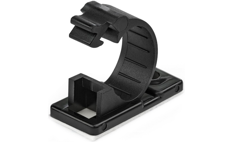 StarTech 100 Self Adhesive Cable Management Clips Sticky Network Cord Organizer Clamp Black CBMCC2 Cable Management CDW