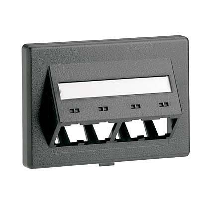 Panduit MINI-COM Snap-On Modular Furniture Faceplate - faceplate jack ...