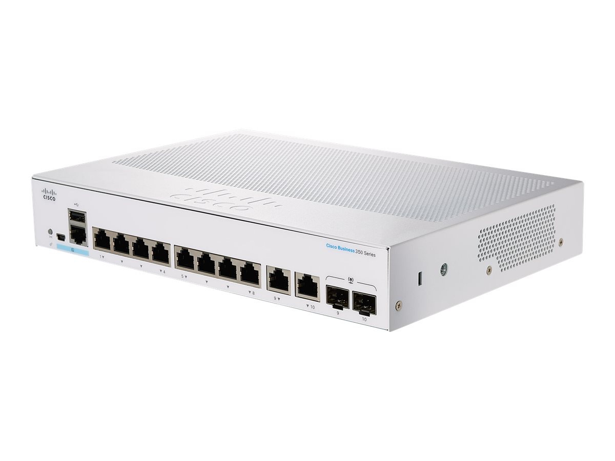 Cisco Business 350 Series 350-8T-E-2G - switch - 10 ports - managed ...
