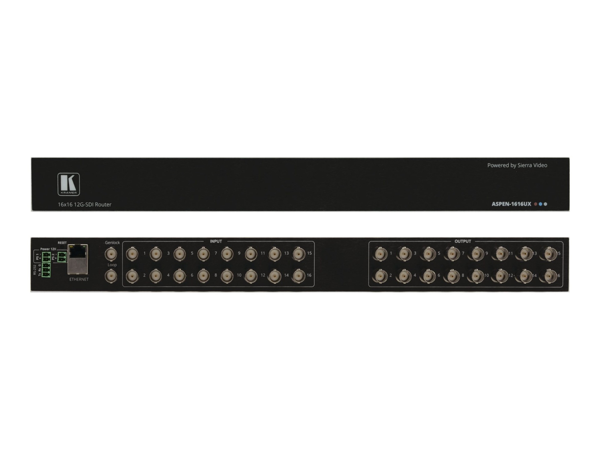 KRAMER 16X16 12G-SDI MATRIX SWITCHER - ASPEN-1616UX - Audio & Video ...
