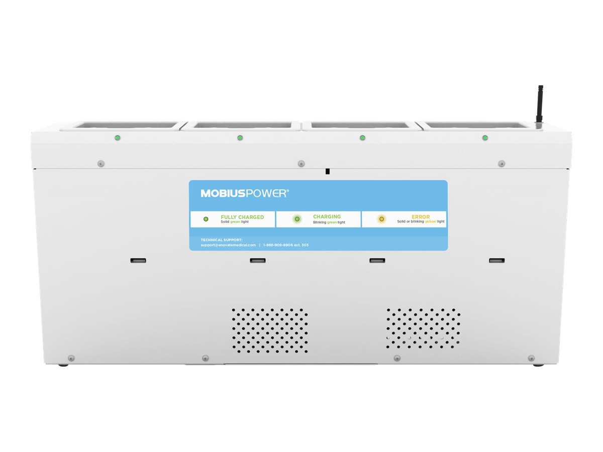 Mobius Power 4 Bay Charger - medical cart battery charger - 110 Watt ...