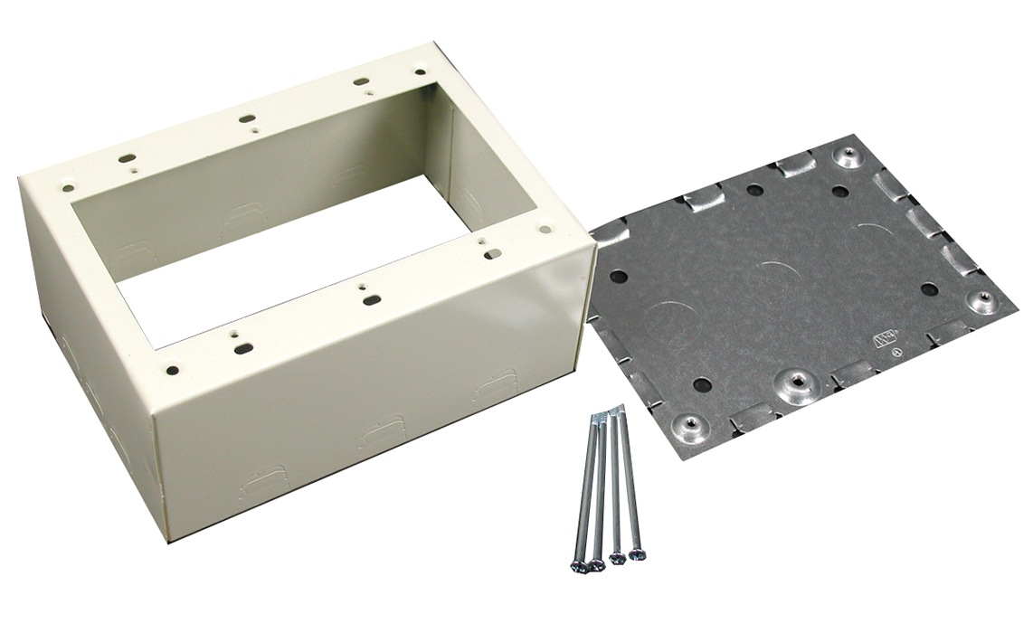 Wiremold Three-Gang Extra Deep Switch and Receptacle Box - Ivory ...