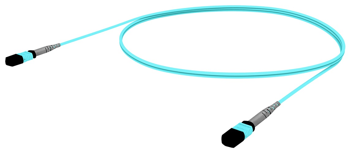 COMMSCOPE 1M MPO-8 MM OM4 8-F AQUA - UQXQPQPJ8-MAM001 - Fiber Optic ...