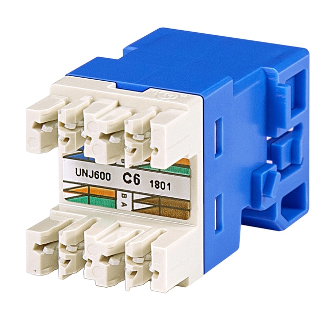 CommScope UNJ600 Uniprise Unshielded Modular Jack - Blue - 760237778 ...