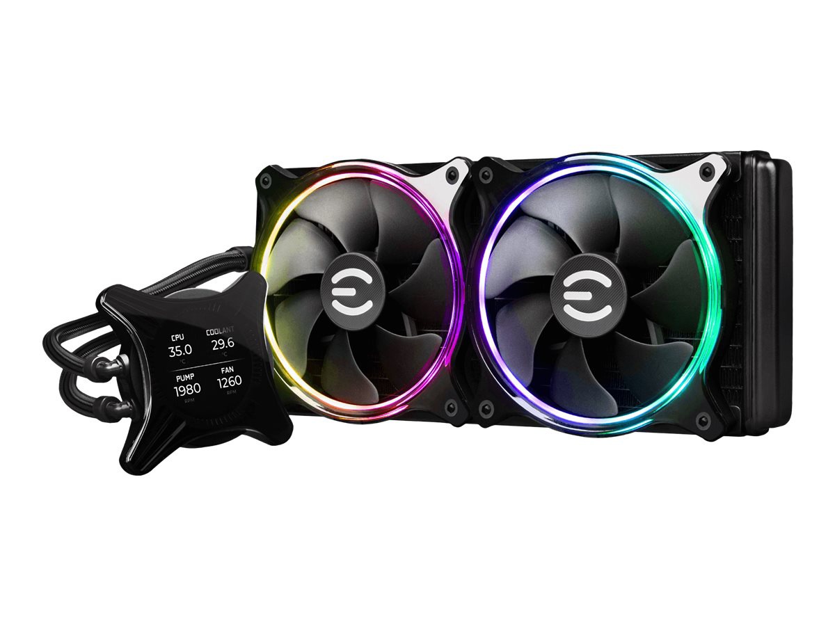 EVGA CLCx Series - processor liquid cooling system - with LCD display ...