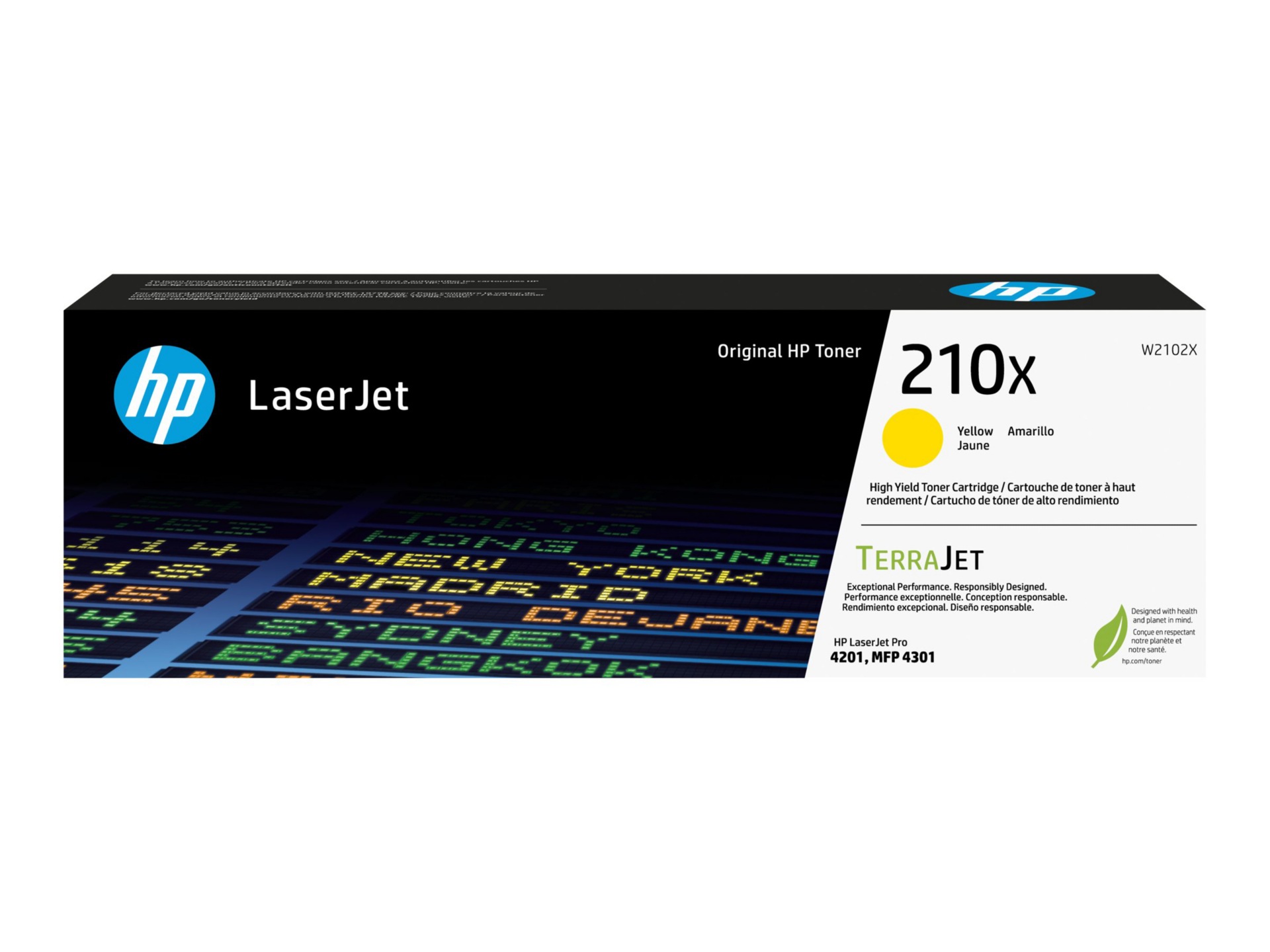 HP 210X Original High Yield Laser Toner Cartridge - Yellow - 1 Each - W2102X - Toner Cartridges ...