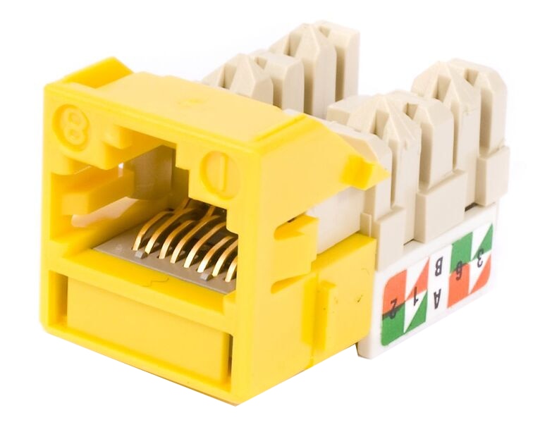 CommScope Uniprise Single Port T568A/B CAT6 Modular Jack - Yellow ...